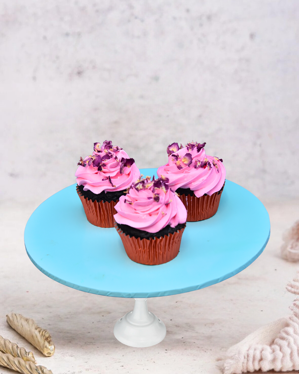 Rose Petal Cupcake (Pack of 6) – Isher Eggless Bakers