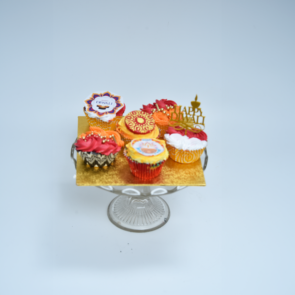 Diwali Cupcakes (Pack of 6) – Isher Eggless Bakers