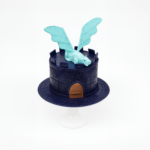 Dragon Castle Fantasy Cake (Fondant) – Isher Eggless Bakers