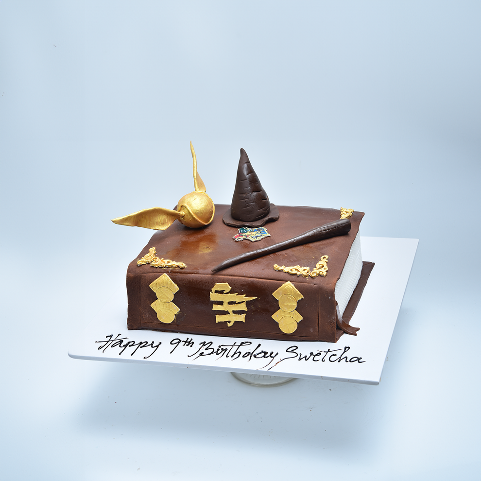 Magical Potter Spell book Cake (Fondant) – Isher Eggless Bakers