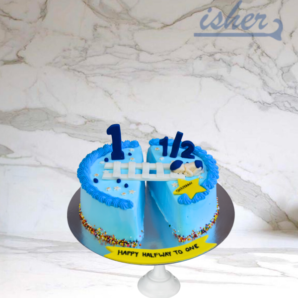 Six Month Birthday Cake(Available in fresh cream) – Isher Eggless Bakers